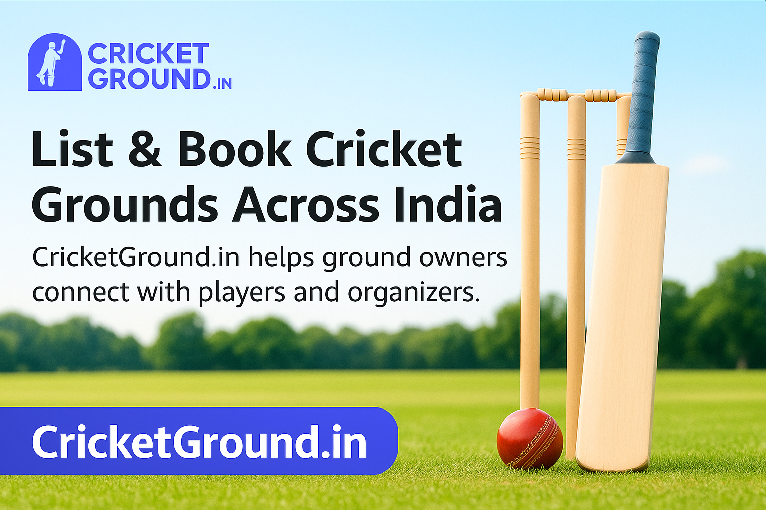 List & Book Cricket Grounds Across India | CricketGround.in